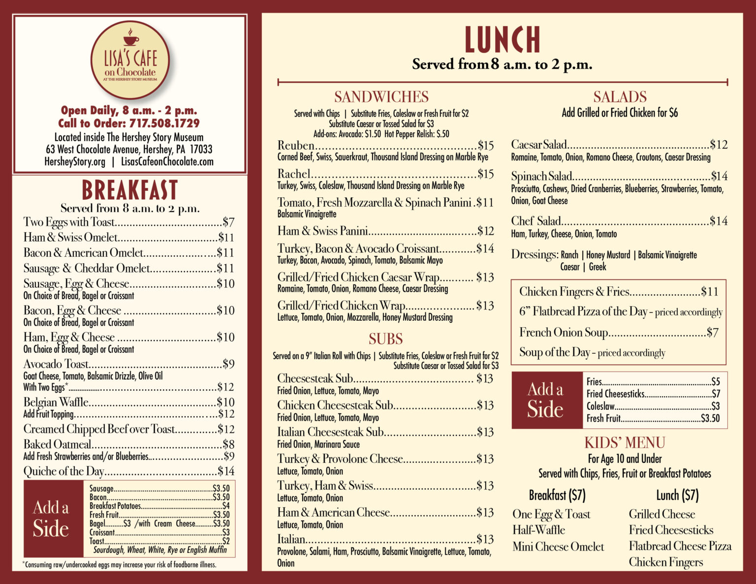 Hershey, PA Dining at Lisa's Cafe | Casual Restaurant & Eatery in Hershey